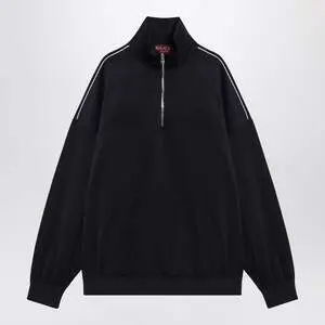 Gucci Navy Sweatshirt In Technical Jersey - Blue