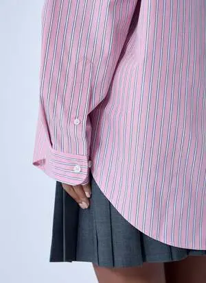 Miu Miu Striped Cotton Poplin Button-down Shirt