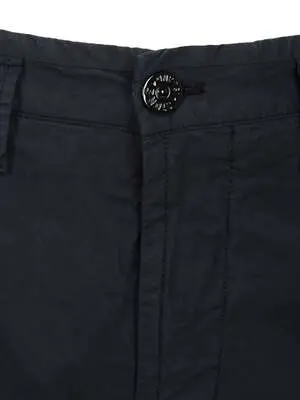 Stone Island Stretch Organic Cotton Twill Cargo Bermuda Shorts - Blue