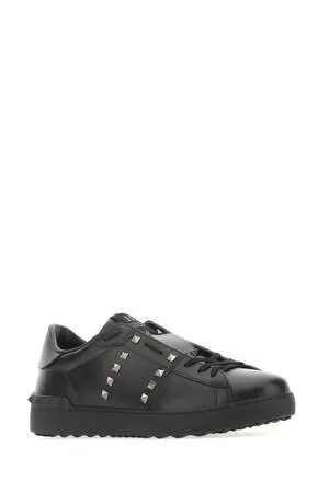 Valentino Garavani Rockstud Untitled Leather Sneakers - Black