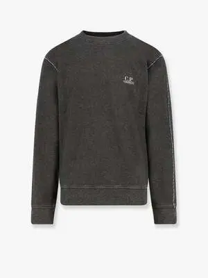 C.P. COMPANY Crewneck Long Sleeve Sweatshirt With Embroidered Logo