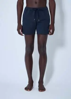 Moncler Logo Patch Swim Shorts - Blue