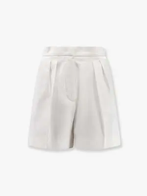 Max Mara Tabacco Stretch Cotton Shorts - Multicolor