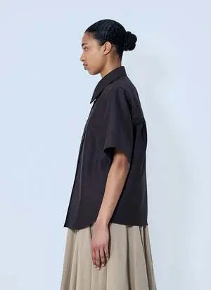 Bottega Veneta Wool And Silk Blend Short Sleeve Shirt