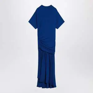 FERRAGAMO Draped Long Dress With Pleated Skirt