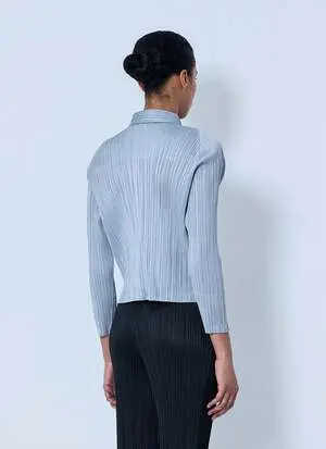 Issey Miyake Structured Pleat Long Sleeve Shirt