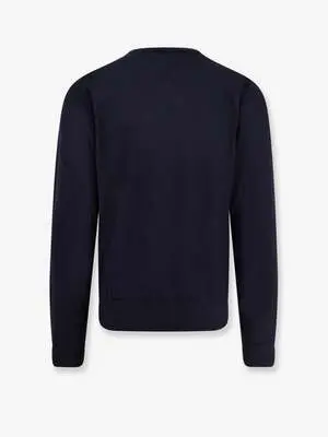 BOSS Wool, Silk, And Cashmere Crew Neck Sweater - Blue
