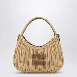 Miu Miu Wander Handbag In Wicker