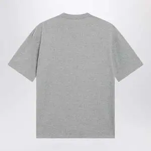 Auralee Grey Cotton Crew-neck T-shirt