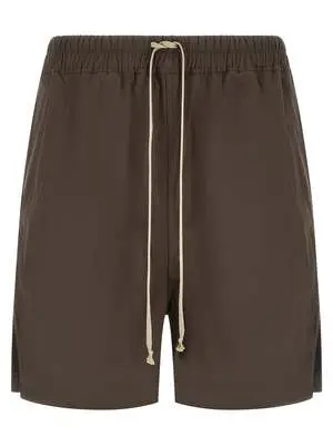 Rick Owens RICK OWENS Cotton Poplin Bermuda Shorts Brown