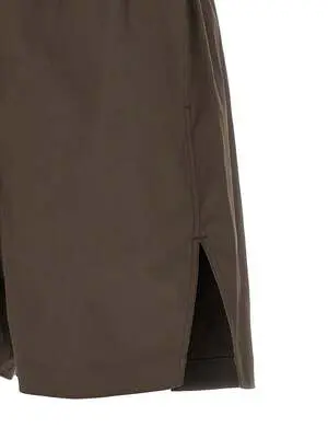 Rick Owens Cotton Poplin Bermuda Shorts - Brown