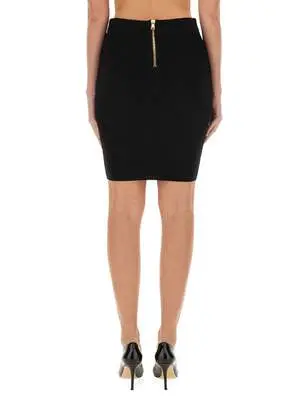 Balmain Vichy Knit Pencil Skirt