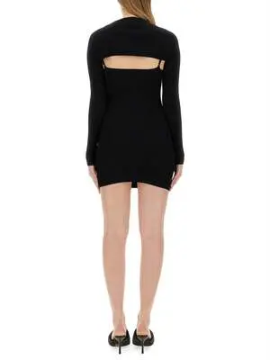 Alexander Wang Ribbed Knit Cutout Mini Dress