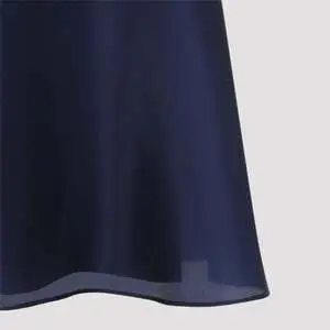 Alberta Ferretti Silk A-line Midi Skirt - Blue