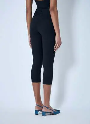 Jacquemus High-waisted Buttoned Cycling Pants - Black