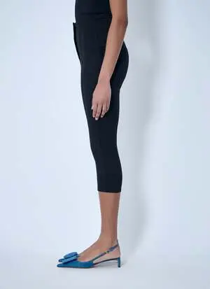 Jacquemus High-waisted Buttoned Cycling Pants - Black