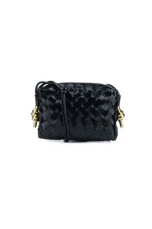 Bottega Veneta Woven Crossbody Bag With Knotted Detail