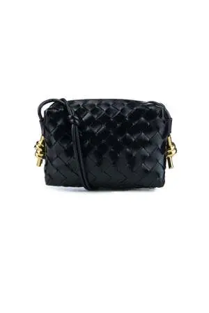 Bottega Veneta Woven Crossbody Bag With Knotted Detail
