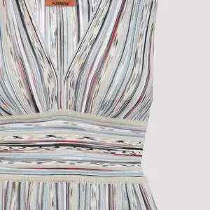 Missoni V-neck Sleeveless Empire Waist Midi Dress