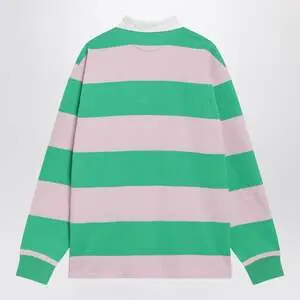 Polo Ralph Lauren Pink/emerald Green Striped Polo