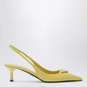 Prada Patent Leather Slingback Pumps - Yellow