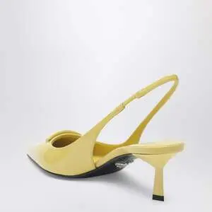 Prada Patent Leather Slingback Pumps - Yellow