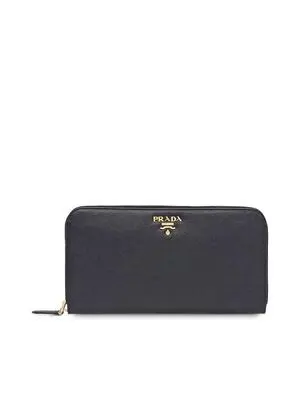 Prada Large Saffiano Wallet - Black