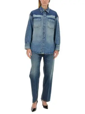 Victoria Beckham Oversize Fit Denim Shirt