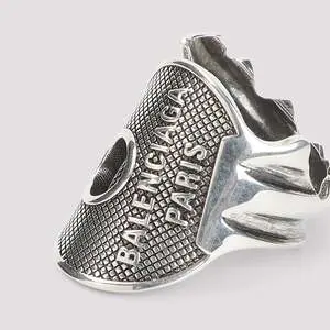 Balenciaga Antique Brass Neverlost Ring - Silver