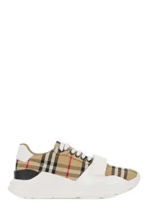 Burberry Checked Lace-up Sneakers - Multicolor
