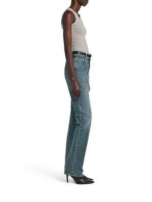 Balenciaga High-waisted Stretch Jeans In Vintage Blue - Multicolor