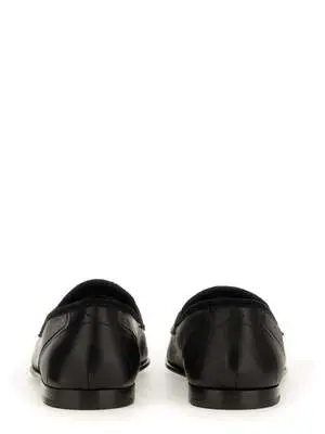 Dolce & Gabbana Leather Loafer With Logo Detail