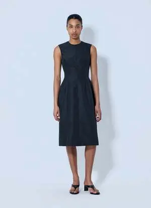 JIL SANDER Sleeveless Structured Midi Dress
