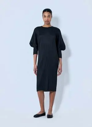 Issey Miyake Midi Dress With Batwing Sleeves