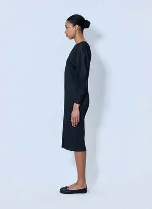 Issey Miyake Midi Dress With Batwing Sleeves