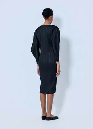 Issey Miyake Midi Dress With Batwing Sleeves