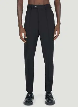 Prada Gabardine Straight Leg Trousers - Black