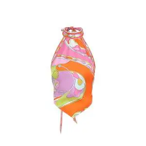 Emilio Pucci Silk Top With Signature Print