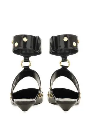 Chloé Jade" Leather Studded Ankle Strap Sandals