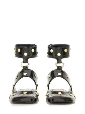 Chloé Jade" Leather Studded Ankle Strap Sandals