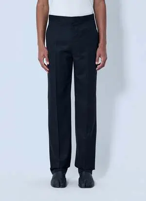 MAISON MARGIELA Mid Rise Wool Blend Tailored Trousers