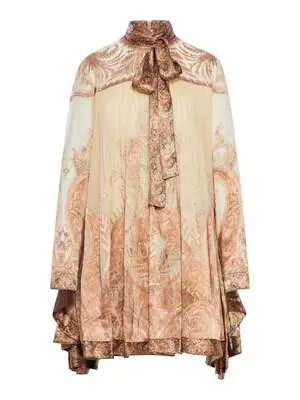 Zimmermann Hypnotic Batman Sleeve Mini Dress