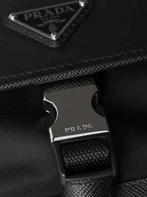 Prada Re-nylon And Saffiano Smartphone Holder - Black