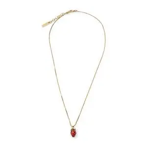 Saint Laurent Strawberry Pendant Necklace - Silver