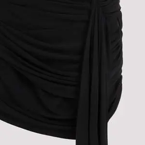MUGLER Sleeveless Asymmetric Draped Dress