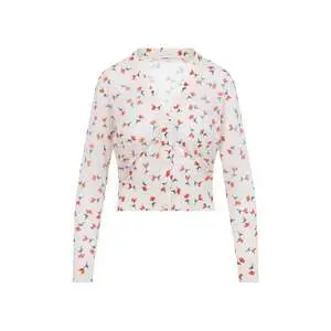 JIL SANDER Floral Print Cotton Blend V-neck Cardigan - Multicolor
