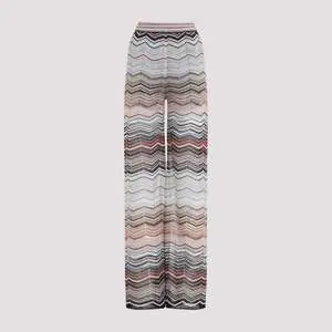 Missoni Zigzag Viscose Blend Wide Leg Pants - Multicolor