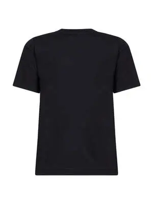 Burberry Black Cotton Check Patch T-shirt
