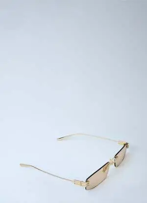 Balenciaga Rectangle Rimless Sunglasses