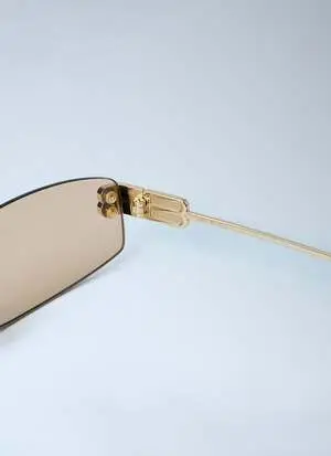 Balenciaga Rectangle Rimless Sunglasses